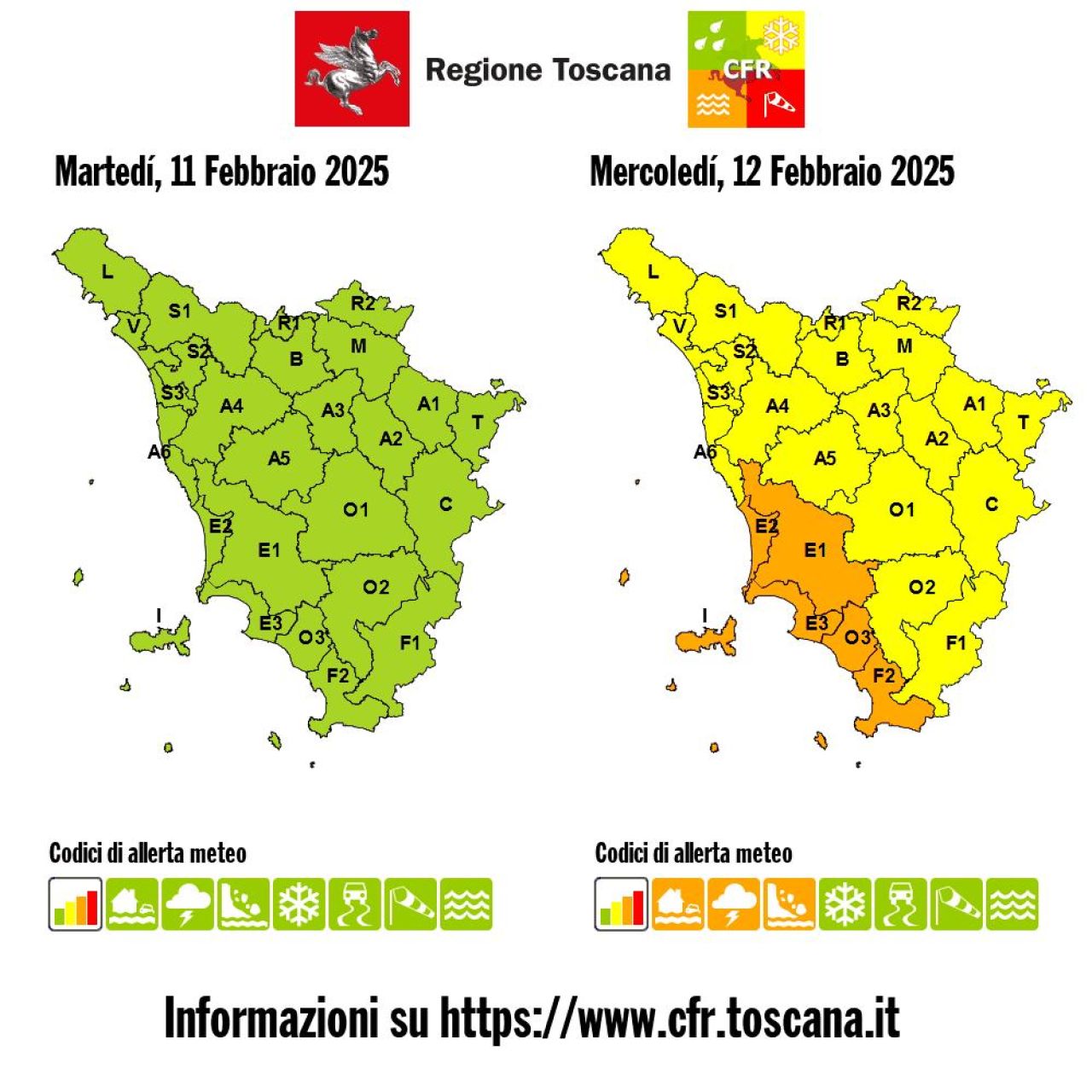 Allerta meteo, in Toscana torna il codice arancione per rischio idrogeologico e temporali